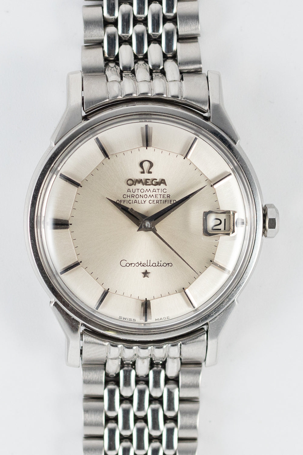 OMEGA CONSTELLATION REF.168.005 DOG LEG PIE PAN – TIMEANAGRAM