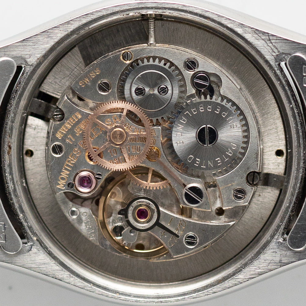 ROLEX OYSTERDATE Ref.6294 Black Honeycomb Dial with elastic Bracelet ...